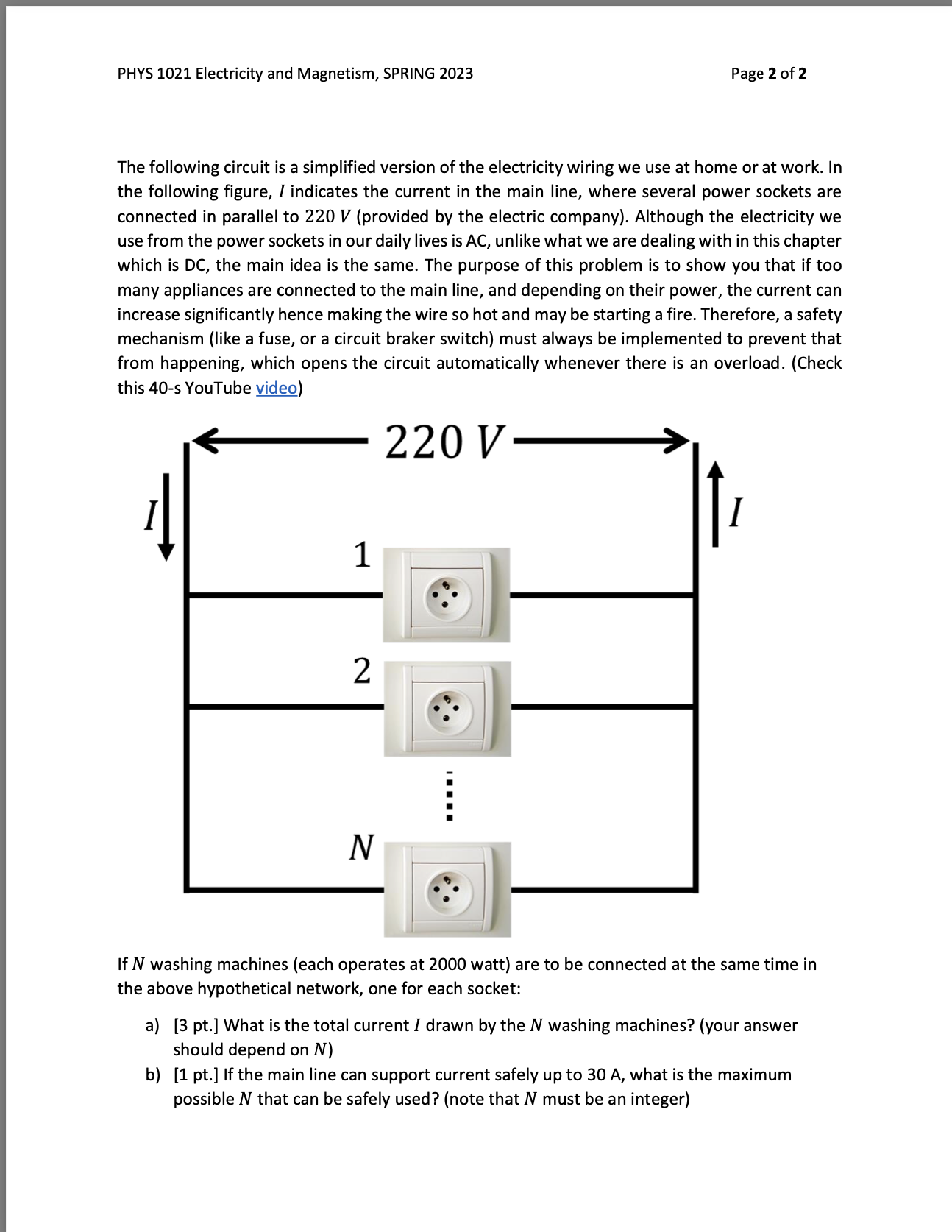 PHYS 1021 Electricity and Magnetism, SPRING 2023 Page | Chegg.com