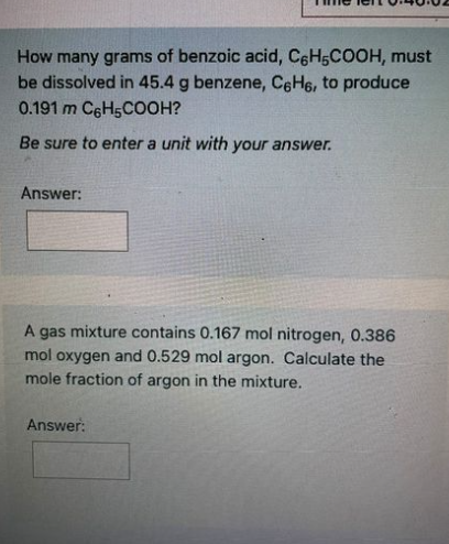 Solved How many grams of benzoic acid, C6H5COOH, must be | Chegg.com