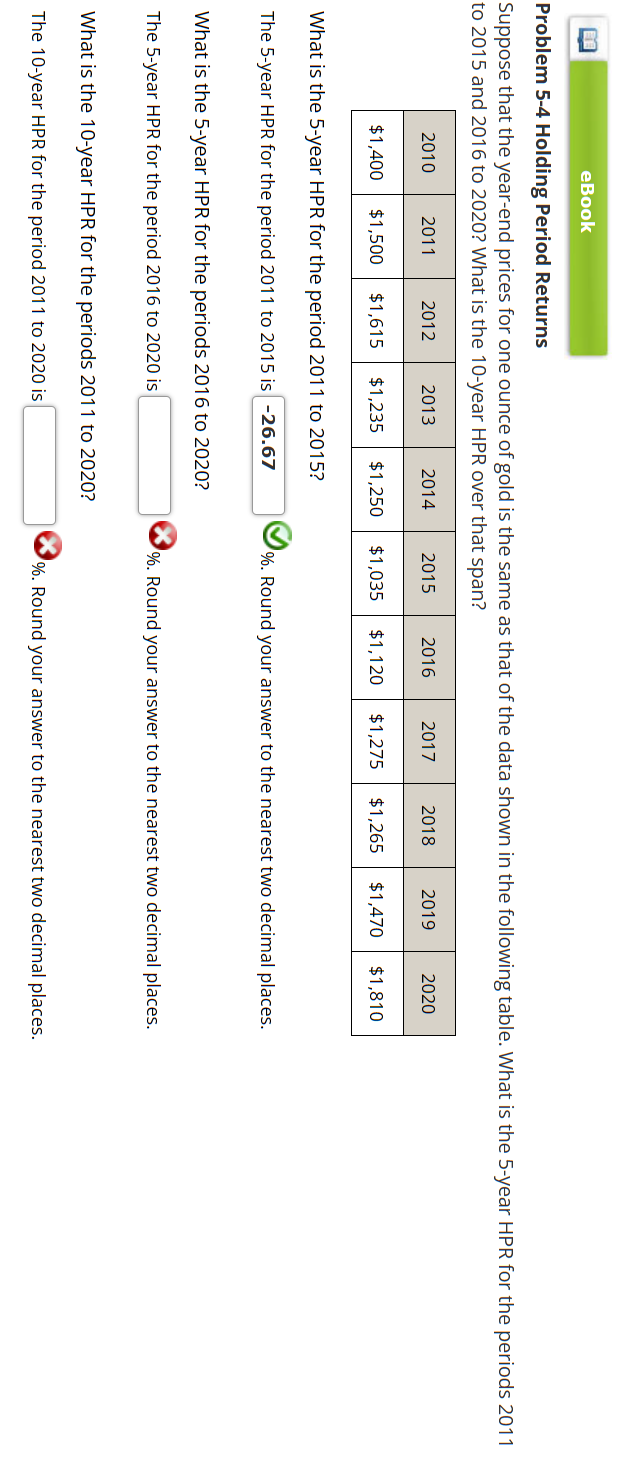 Solved Problem 5-4 Holding Period Returns Suppose that the | Chegg.com
