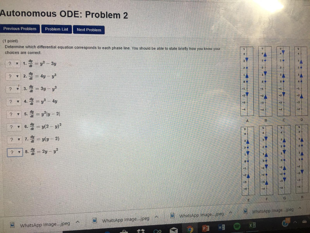 Solved Autonomous ODE: Problem 2 Previous Problem Problem | Chegg.com