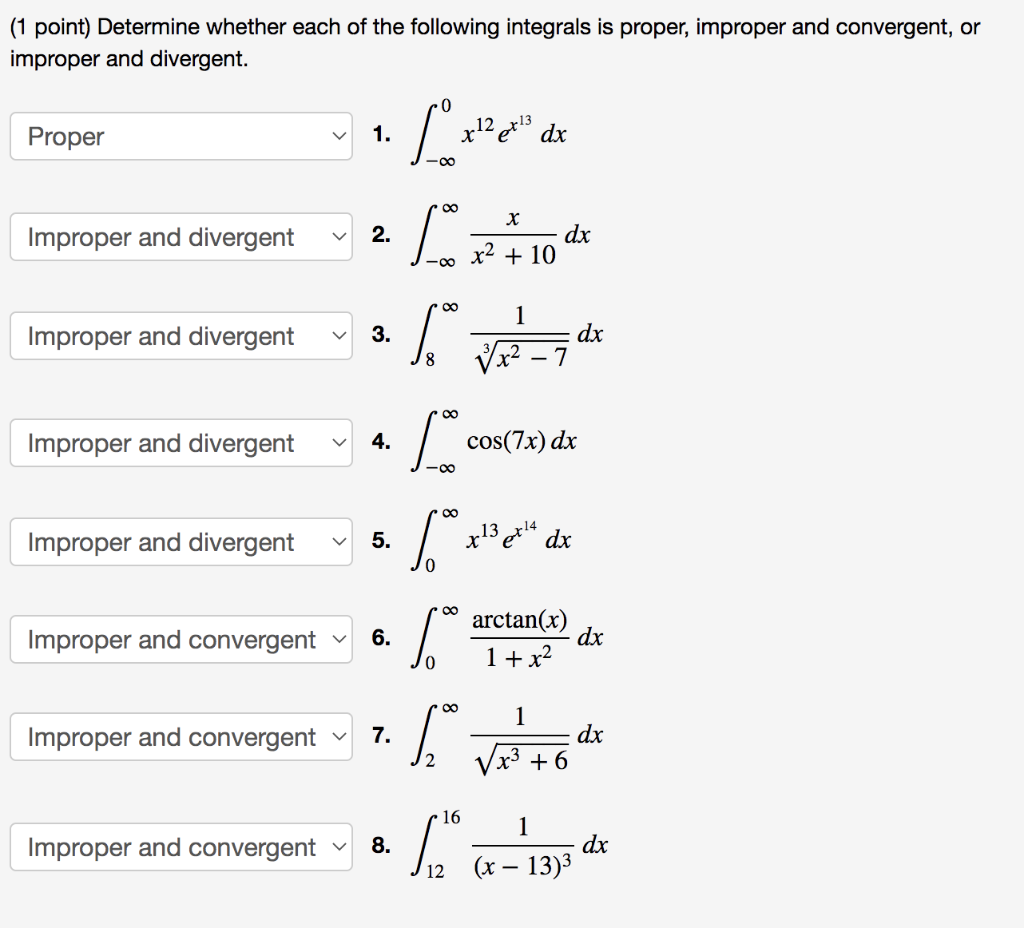 Solved 1 Point Determine Whether Each Of The Following 