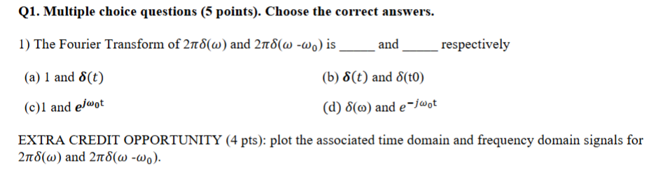 Solved Q1. ﻿Multiple choice questions ( 5 ﻿points). ﻿Choose | Chegg.com