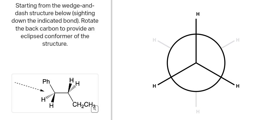 Solved Starting from the wedge-anddash structure below | Chegg.com