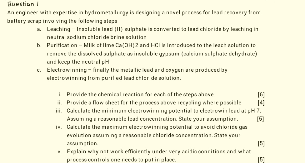 Solved Question IAn engineer with expertise in | Chegg.com