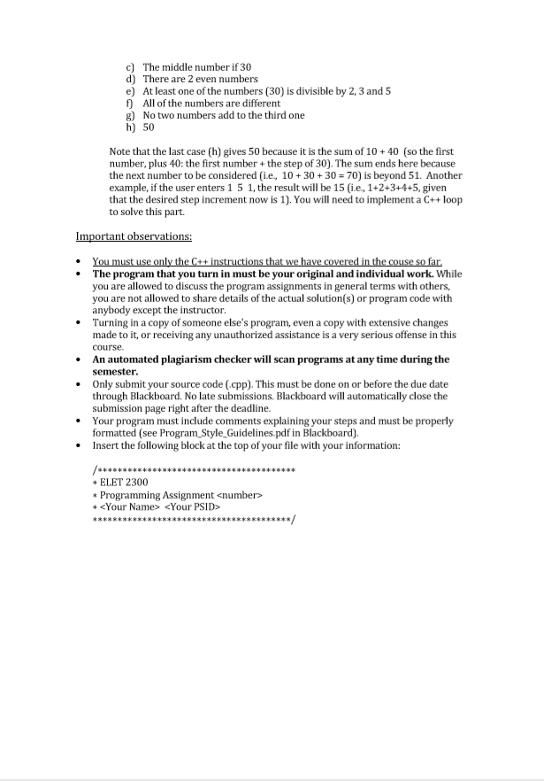 Elet 2300 Assignment 2 Submit Your Program Through