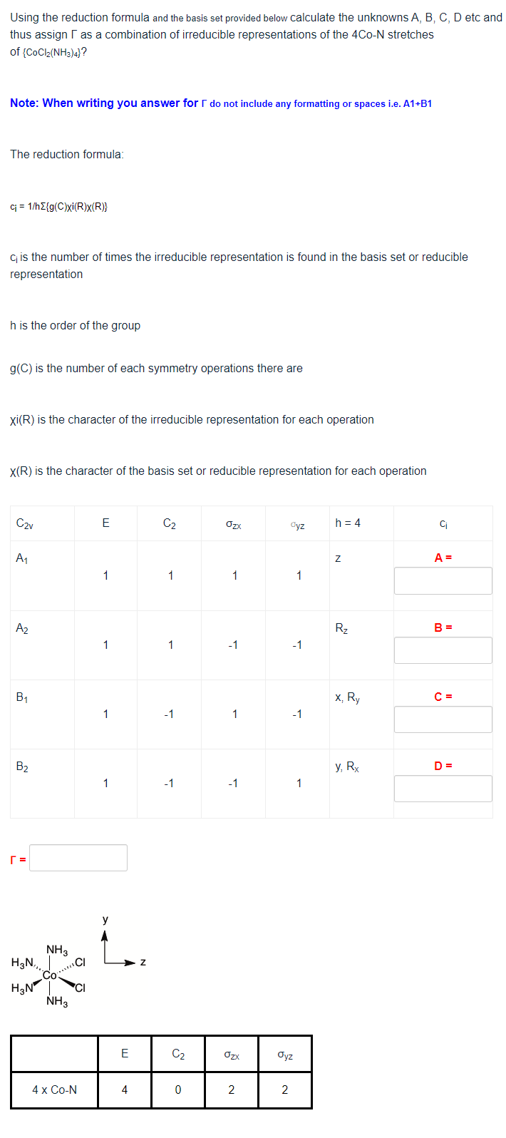 Solved Using the reduction formula and the basis set | Chegg.com