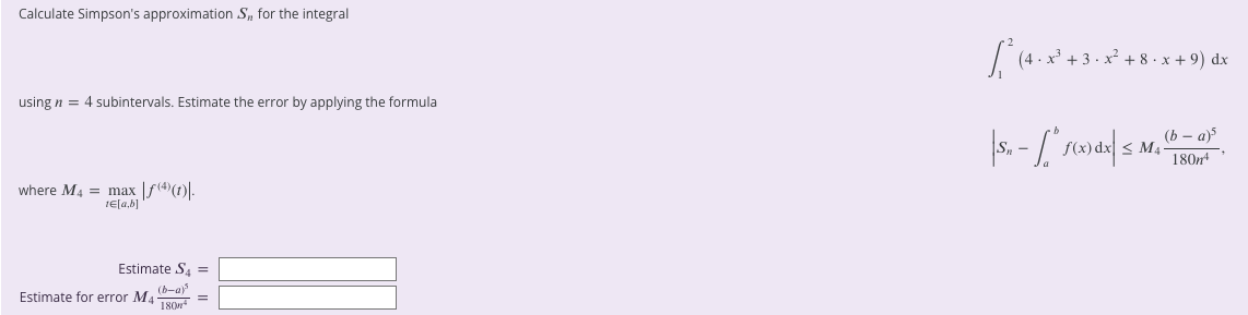 Solved Calculate Simpson's approximation Sn for the integral | Chegg.com