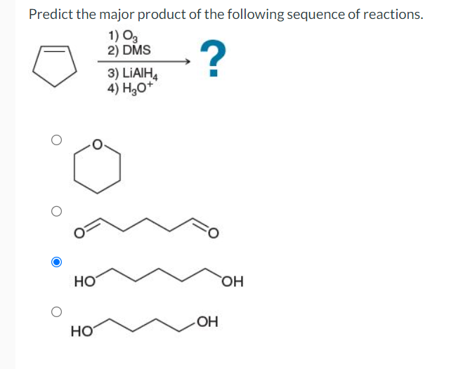 Solved Predict the major product of the following sequence | Chegg.com