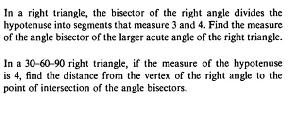 Solved In a right triangle, the bisector of the right angle | Chegg.com