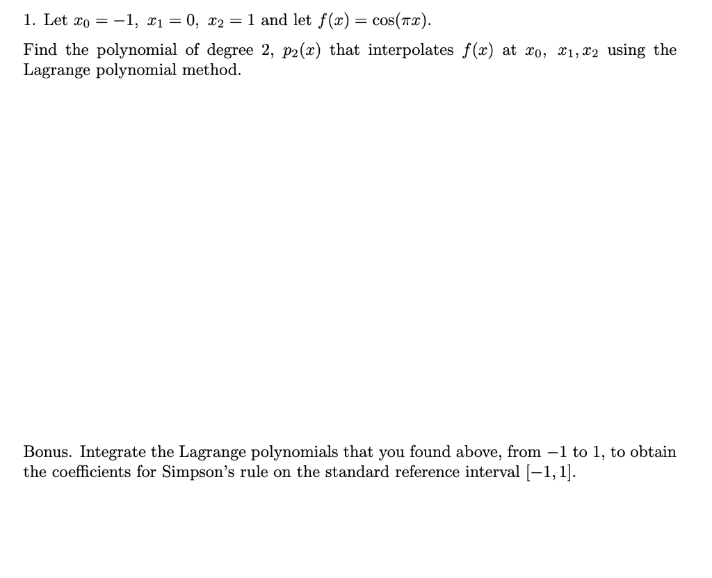Solved 5. Express the error of the interpolation polynomial | Chegg.com
