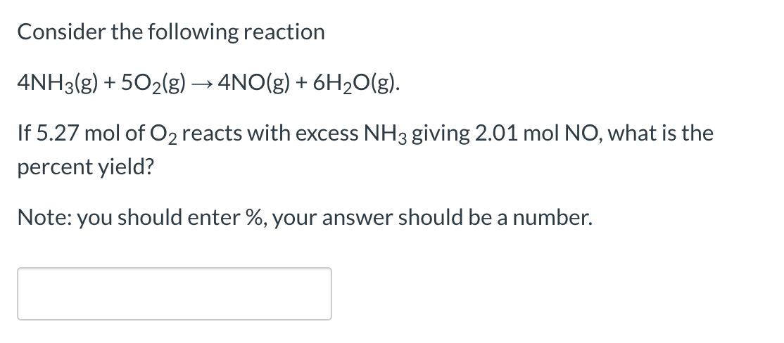 Solved Consider the following reaction 4NH3(g) + 5O2(g) | Chegg.com