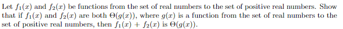 Solved Let f1(x) and f2(x) be functions from the set of real | Chegg.com