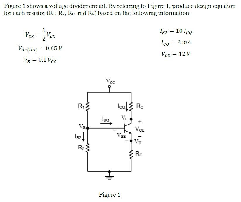 Solved Figure 1 shows a voltage divider circuit. By | Chegg.com