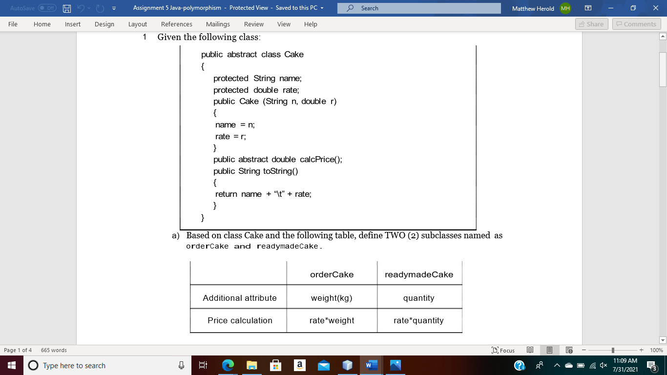 Solved AutoSave Off IHI Assignment 5 Java-polymorphism - | Chegg.com
