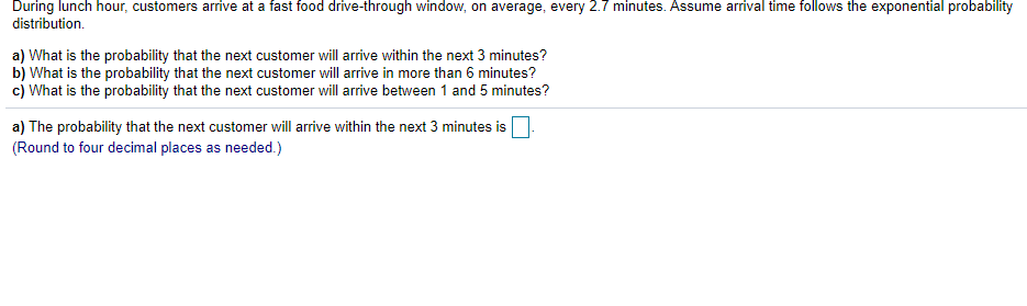 Solved An exponential probability distribution has lambda | Chegg.com
