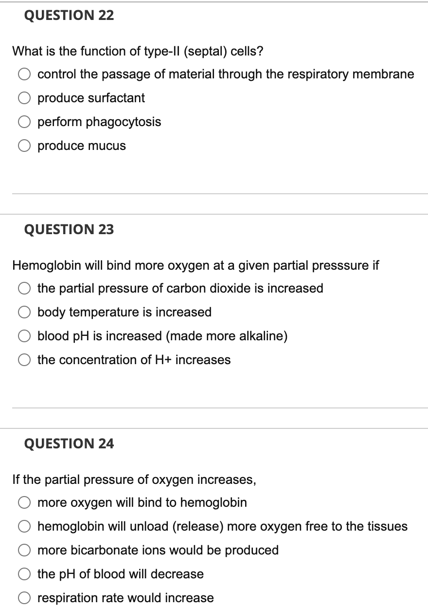 Solved QUESTION 22 What is the function of type-ll (septal) | Chegg.com