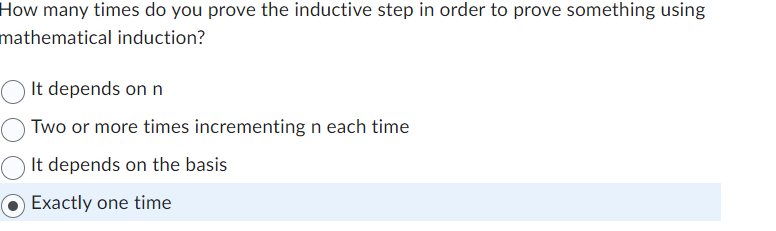 Solved How many times do you prove the inductive step in | Chegg.com
