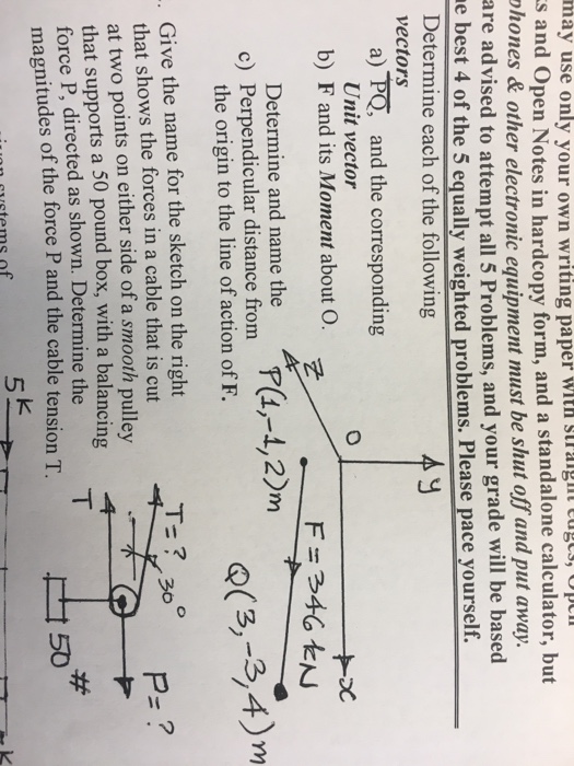 Solved Determine each of the following vectors PQ^bar, and | Chegg.com