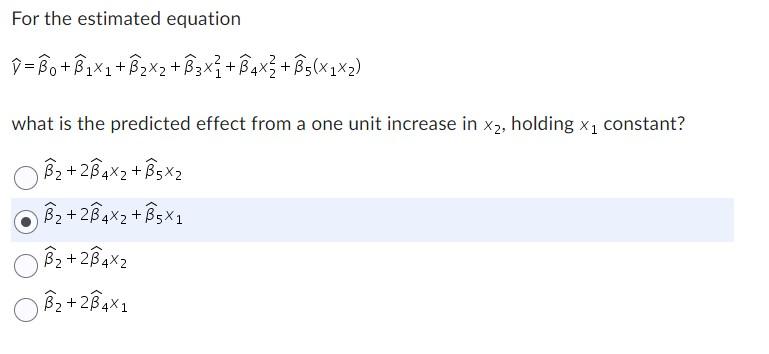 Solved For the estimated equation | Chegg.com