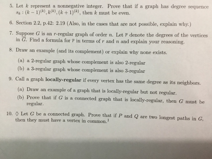 Solved 5. Let k represent a nonnegative integer. Prove that | Chegg.com
