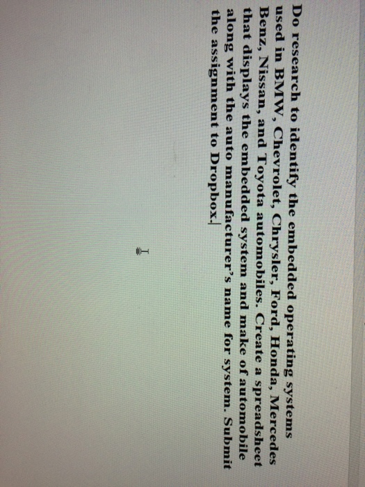 Solved Do research to identify the embedded operating | Chegg.com