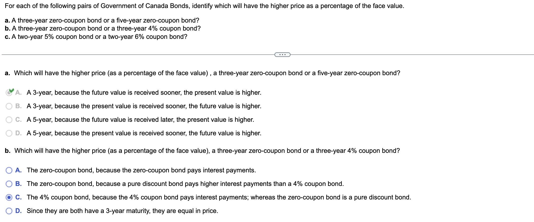 Solved For each of the following pairs of Government of | Chegg.com
