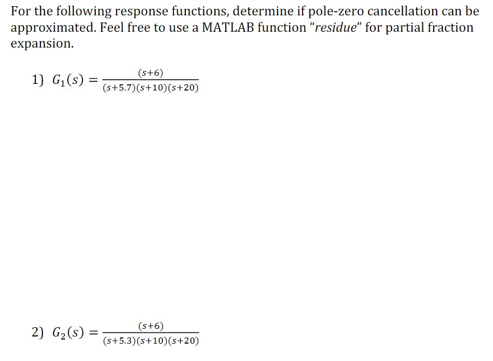 Solved For the following response functions, determine if | Chegg.com