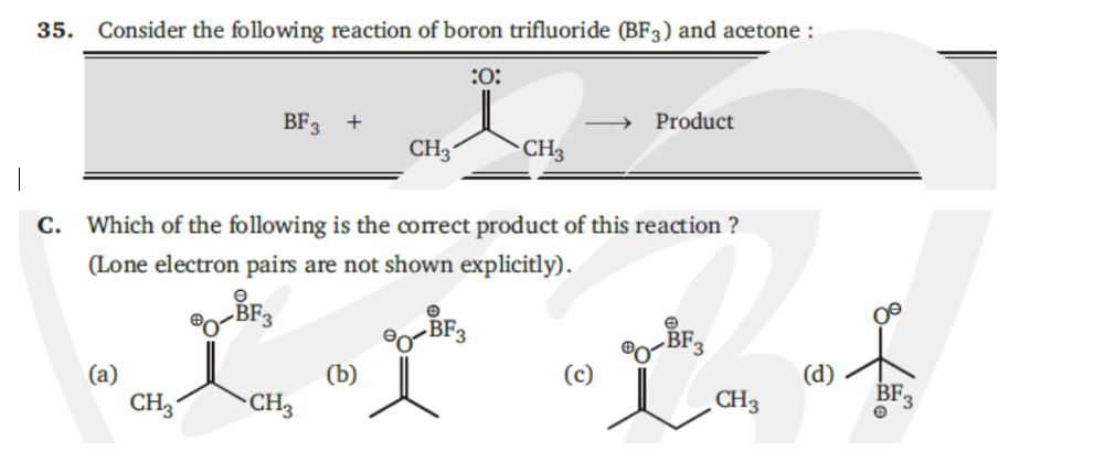 Solved 35. Consider the following reaction of boron | Chegg.com