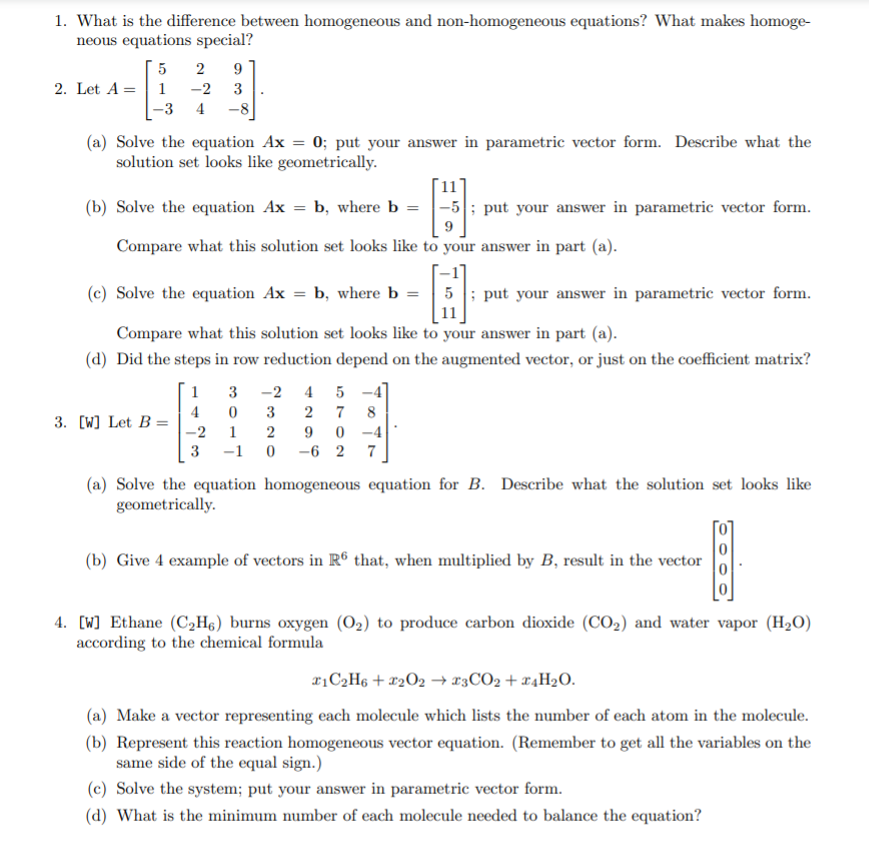 Solved 1. What is the difference between homogeneous and | Chegg.com