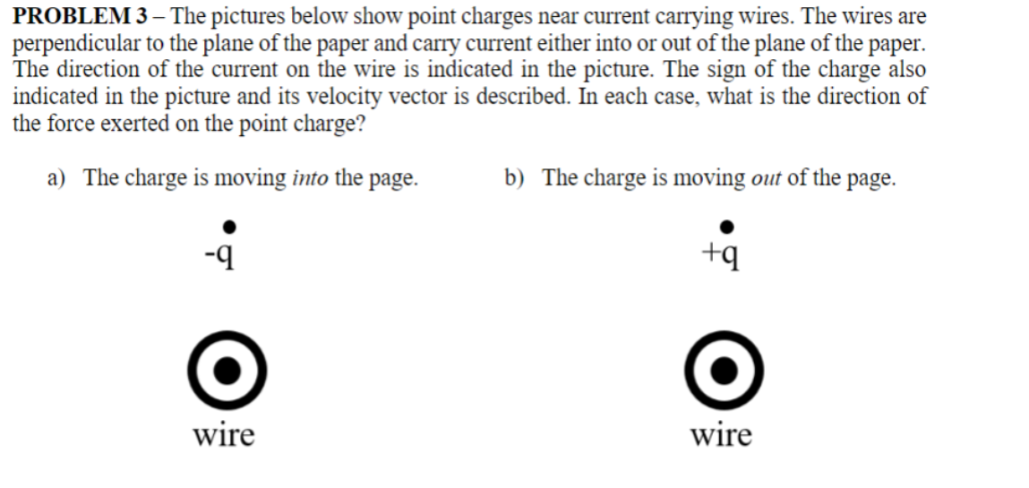 Solved PROBLEM 3 – The pictures below show point charges | Chegg.com