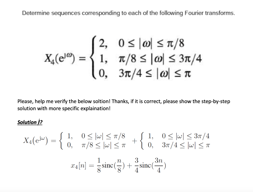 Solved Determine sequences corresponding to each of the | Chegg.com