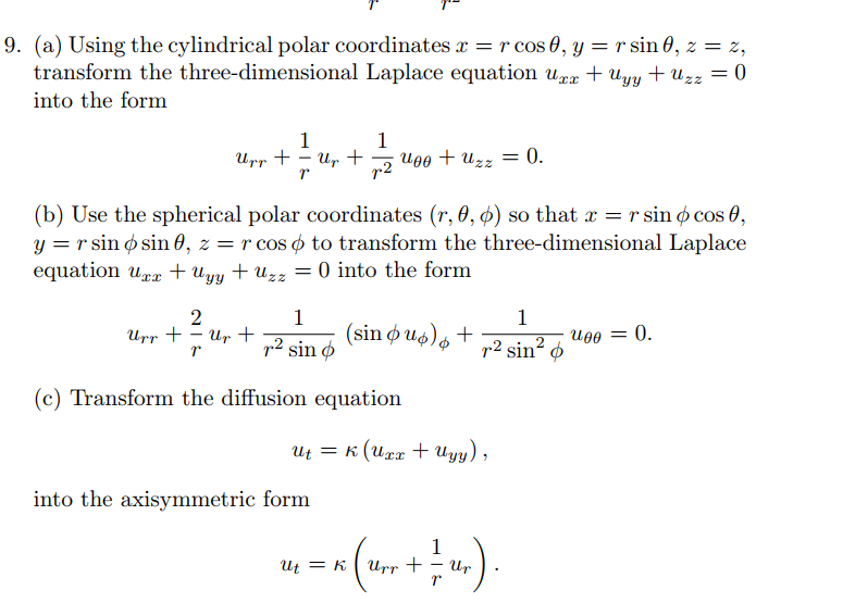 Solved (a) Using the cylindrical polar coordinates | Chegg.com