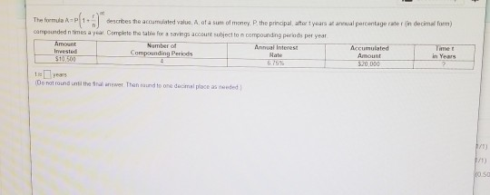 Solved The formula API describes the accumulated value A of | Chegg.com