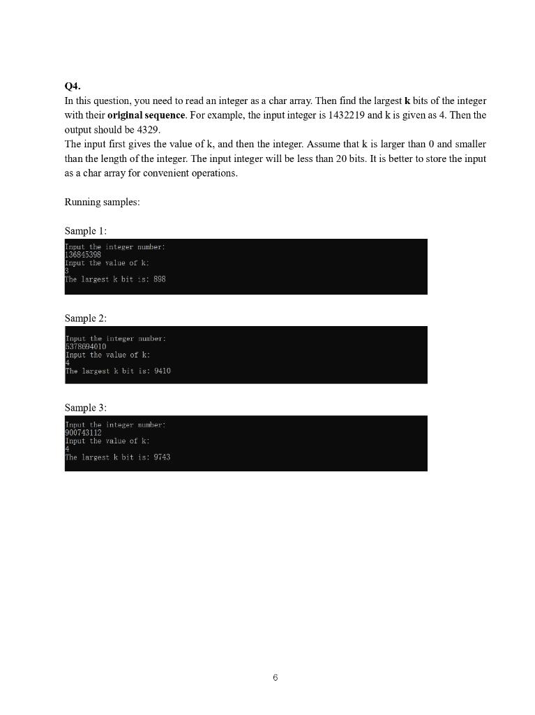Solved Please answer it with c++, must follow all test | Chegg.com