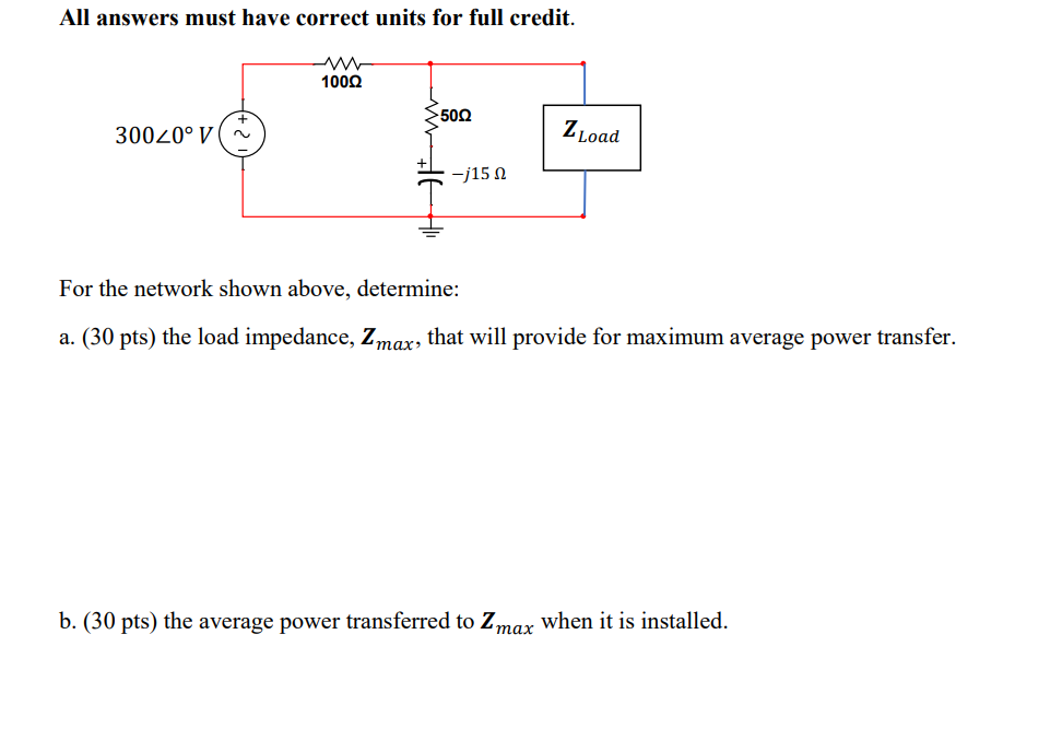 Solved All answers must have correct units for full credit. | Chegg.com