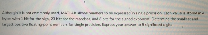 Solved Although it is not commonly used, MATLAB allows | Chegg.com