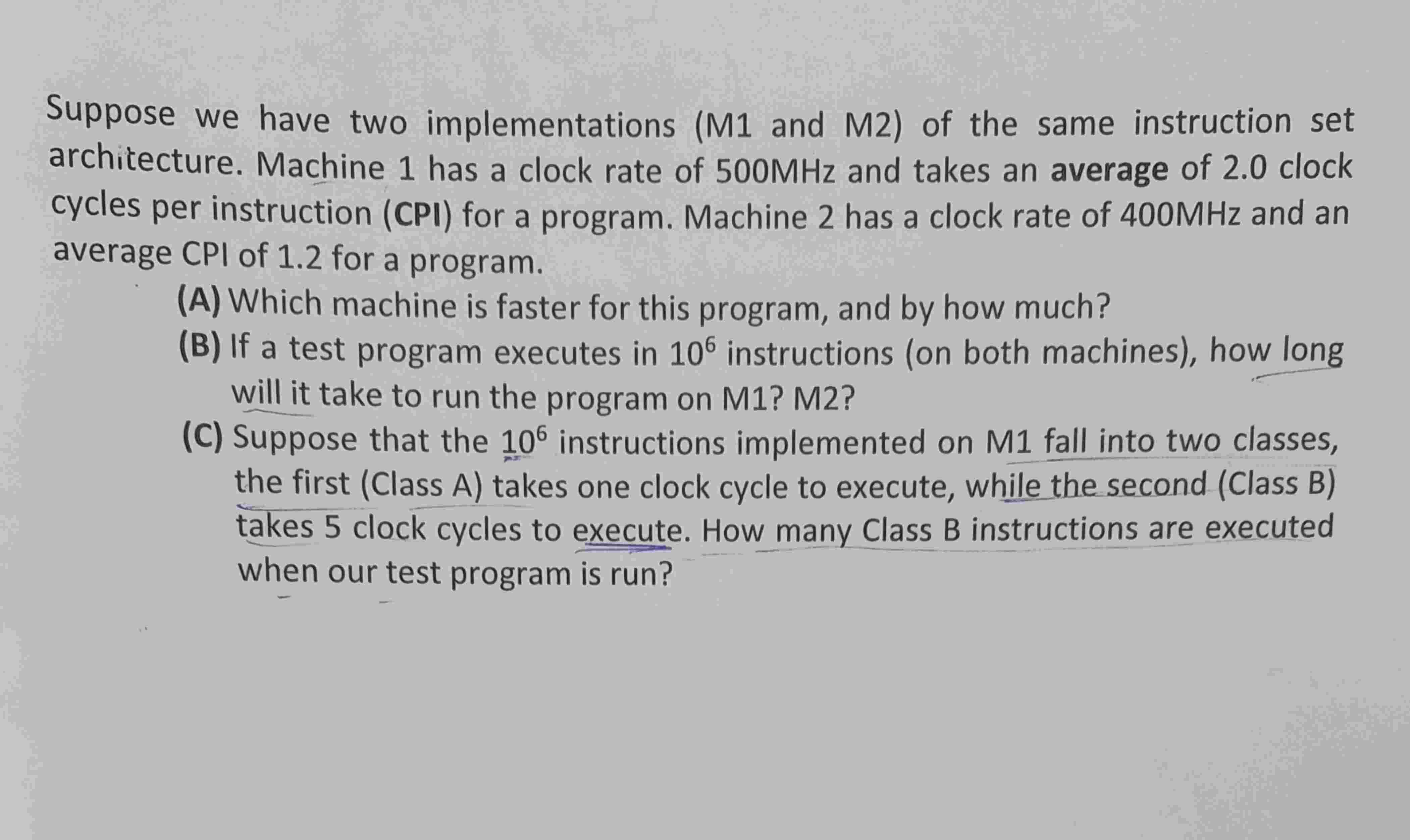 Solved Suppose we have two implementations ( M1 ﻿and M2 ﻿of | Chegg.com