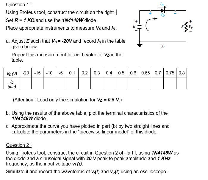 Solved Question 1: Using Proteus tool, construct the circuit | Chegg.com