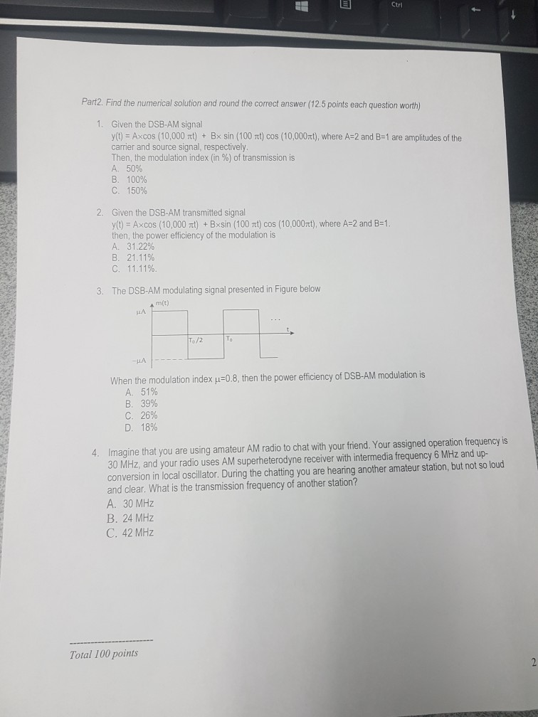 Solved Part2. Find the numerical solution and round the | Chegg.com