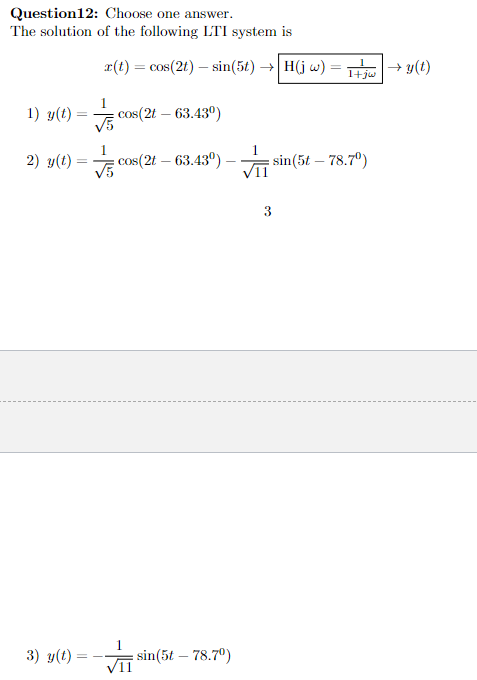 Solved Question 12: Choose one answer. The solution of the | Chegg.com