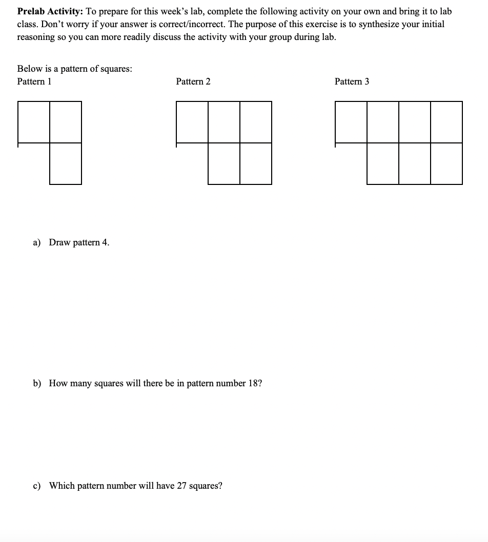 Solved Prelab Activity: To prepare for this week's lab, | Chegg.com