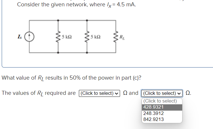 Solved Consider the given network, where lx = 4.5 mA. w I 1x | Chegg.com