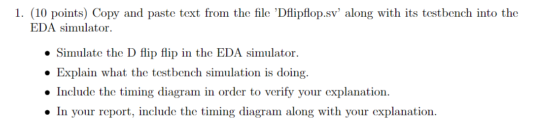 Solved Please use EDA playground to answer all 4 bulletins. | Chegg.com