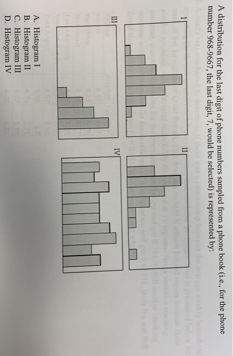 Solved A distribution for the last digit of phone numbers | Chegg.com