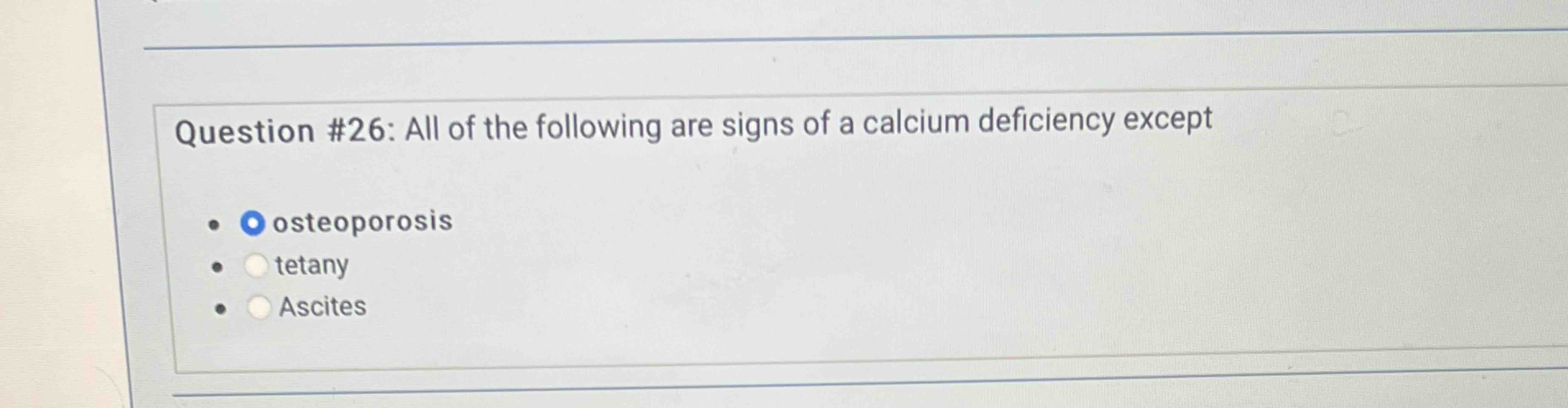Solved Question #26: All of the following are signs of a | Chegg.com