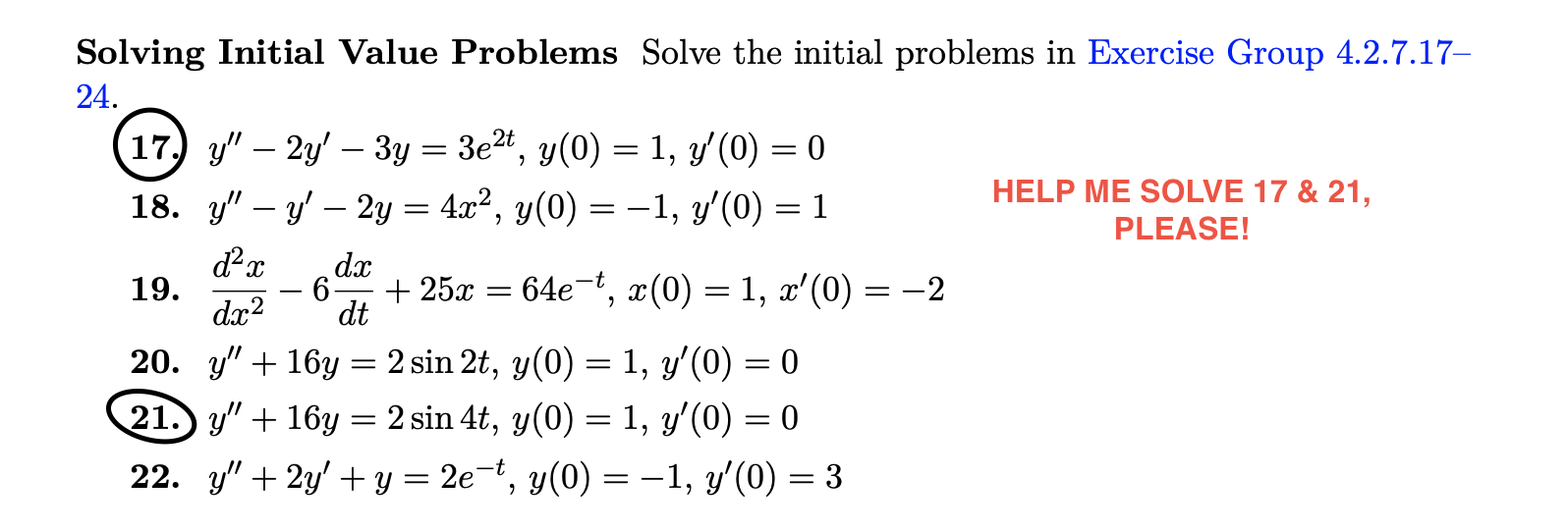 Solved Solving Initial Value Problems Solve The Initial