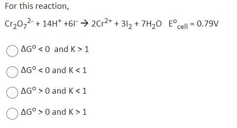 Solved For this reaction, | Chegg.com