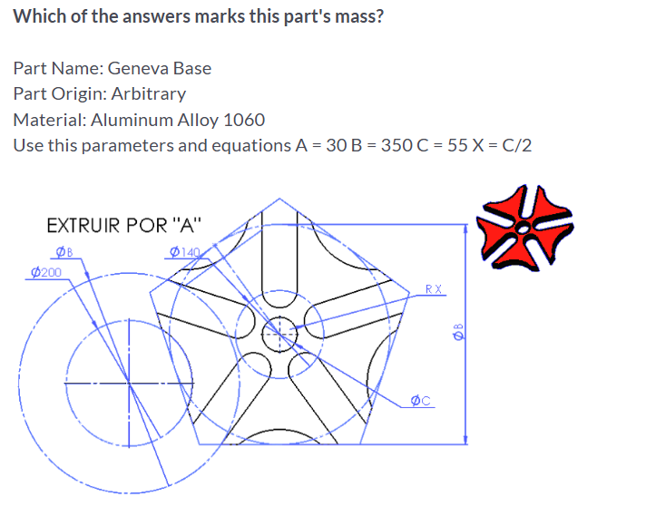 Solved Which of ﻿the answers marks this part's mass?Part | Chegg.com