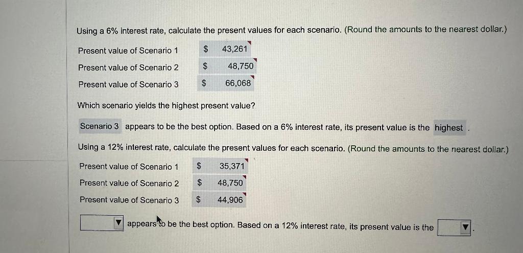 Solved Using a 6% interest rate, calculate the present | Chegg.com