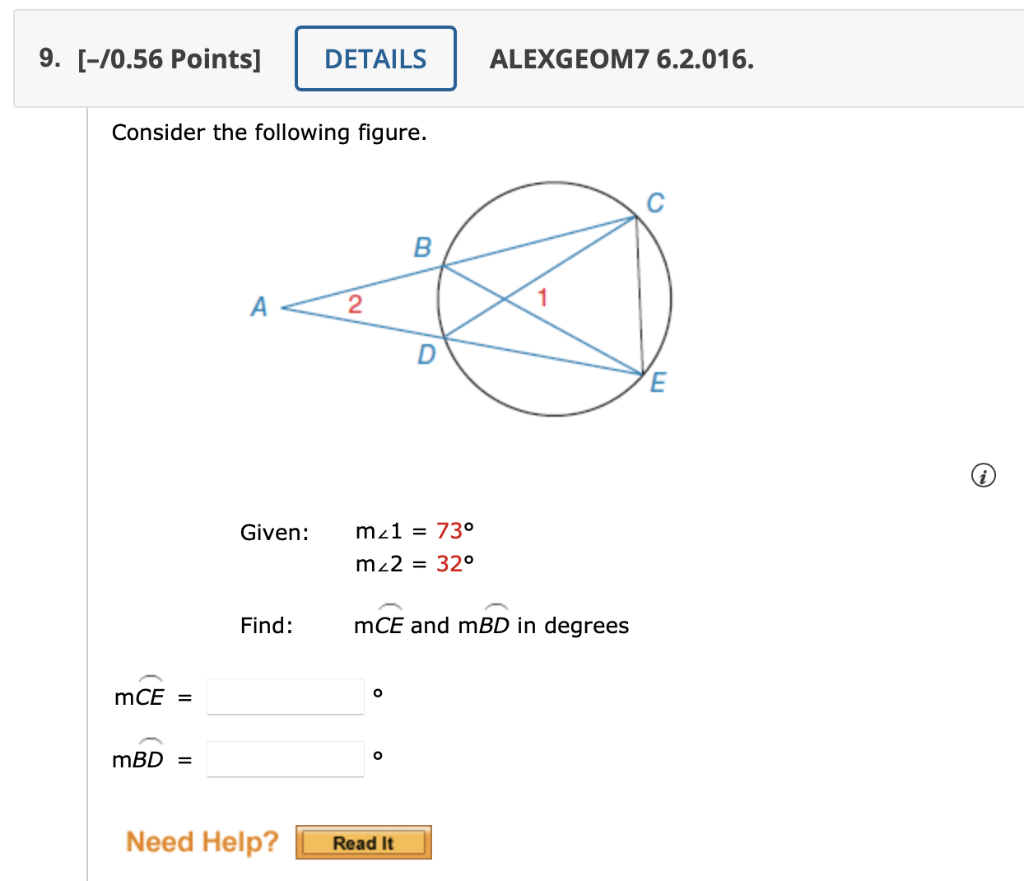 Solved /0.56 Points] ALEXGEOM7 6.2.016. Consider the | Chegg.com